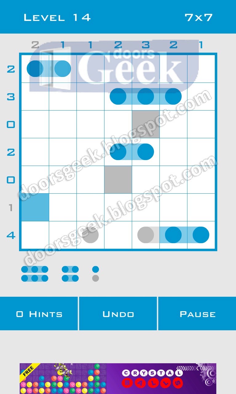 Logic Dots [7x7] Level 14 Solution ~ Doors Geek
